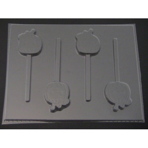 569sp Watermelon Head Chocolate or Hard Candy Lollipop Mold - Molds N More